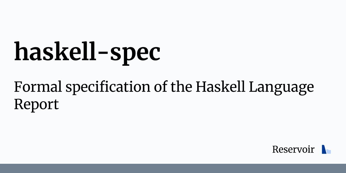 haskell-spec | Reservoir