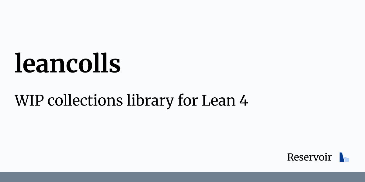leancolls | Reservoir