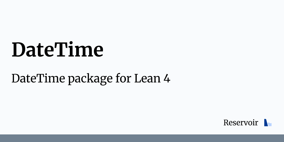 DateTime | Reservoir