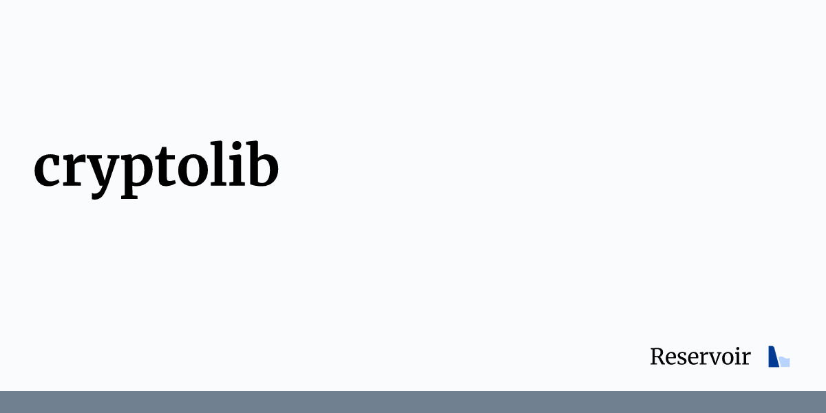 cryptolib | Reservoir