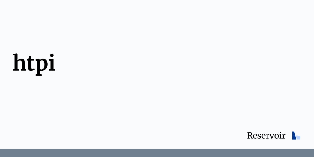 htpi | Reservoir