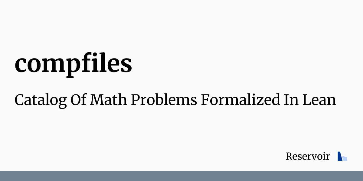 compfiles | Reservoir