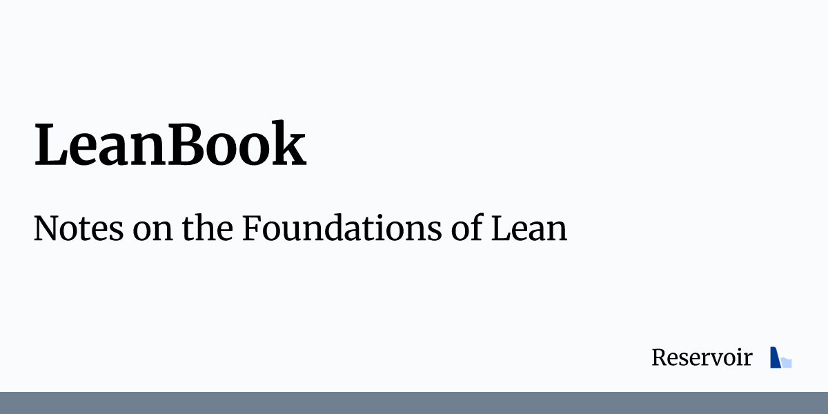 LeanBook | Reservoir