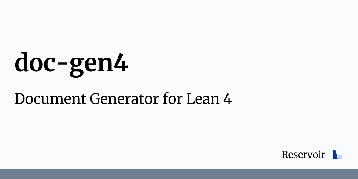 doc-gen4 | Reservoir