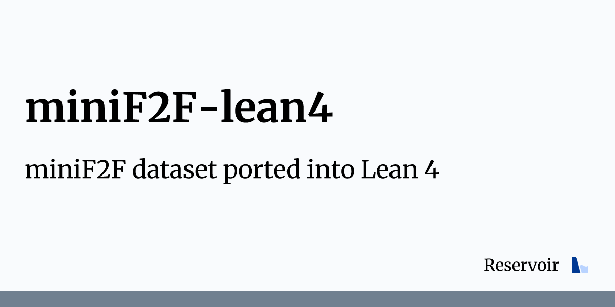 miniF2F-lean4 | Reservoir