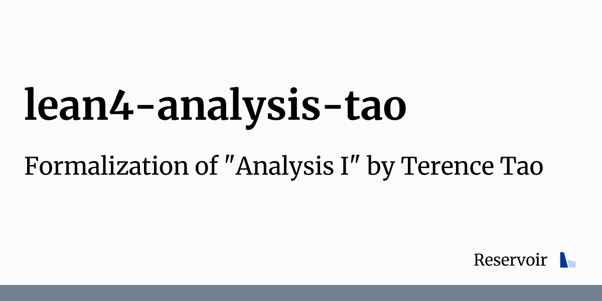 lean4-analysis-tao | Reservoir