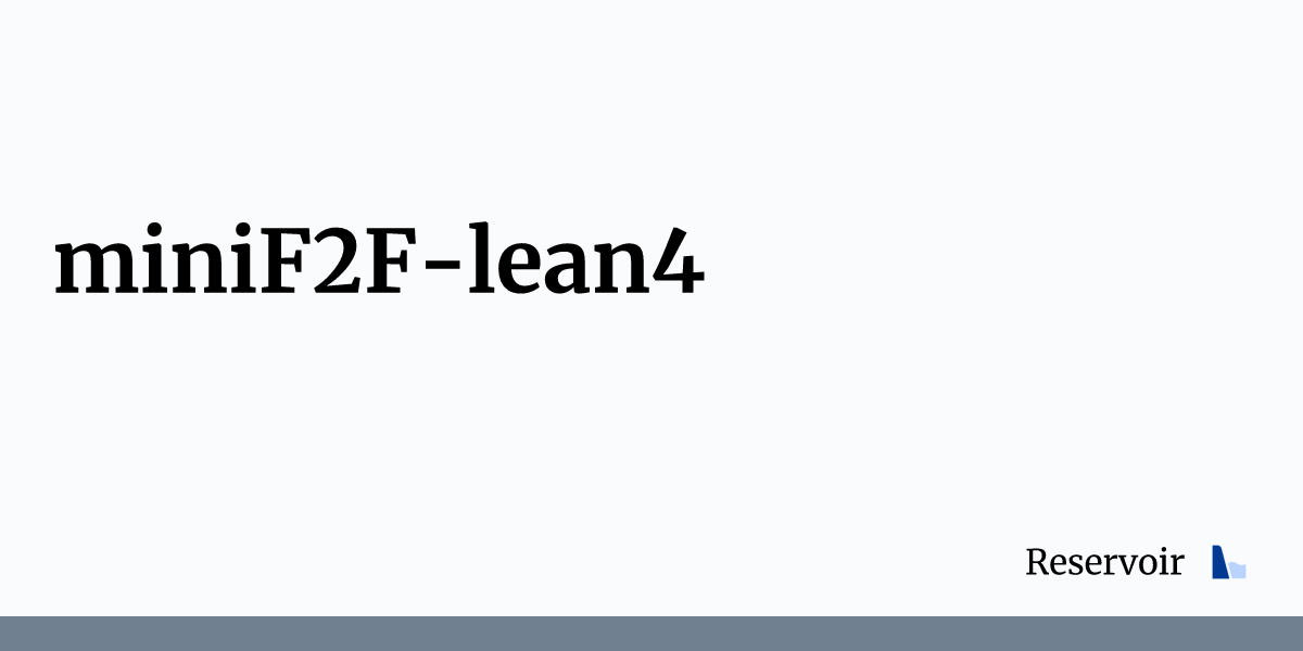 miniF2F-lean4 | Reservoir